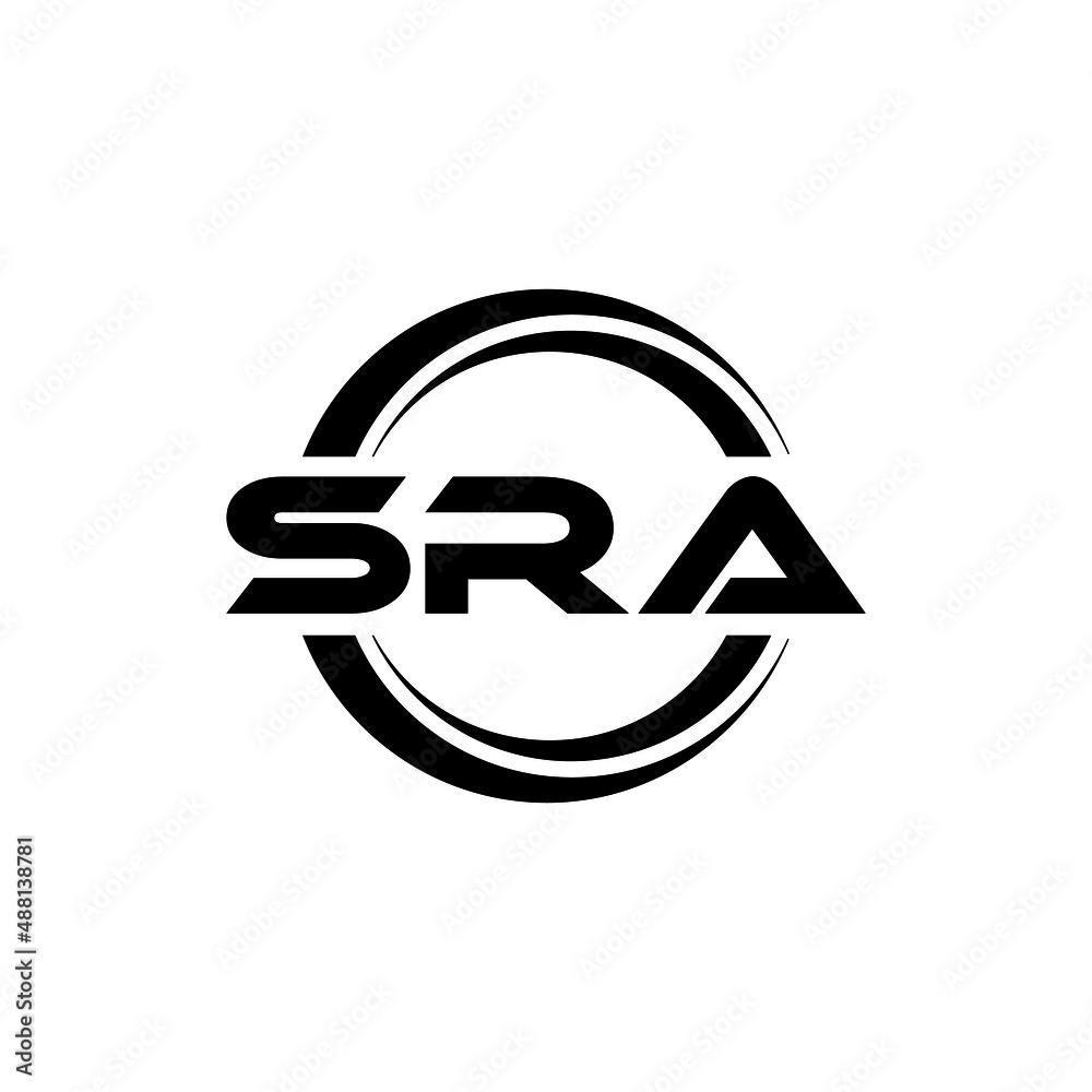 SRA letter logo design with white background in illustrator, vector ...