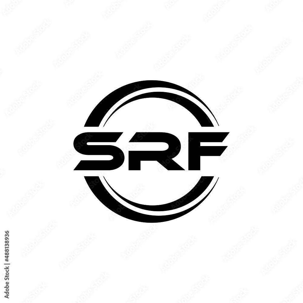 SRF letter logo design with white background in illustrator, vector ...