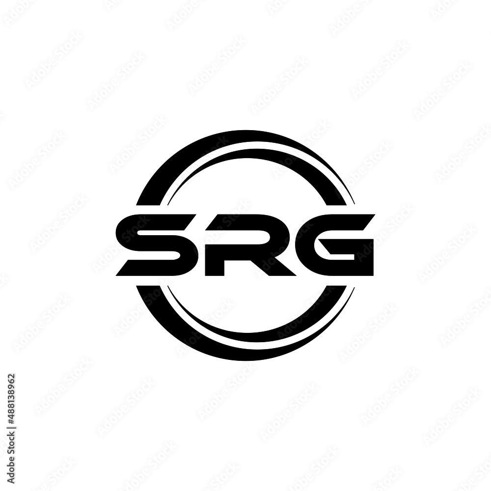 SRG letter logo design with white background in illustrator, vector ...