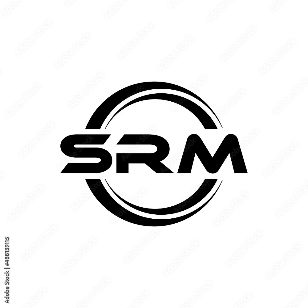 SRM letter logo design with white background in illustrator, vector ...