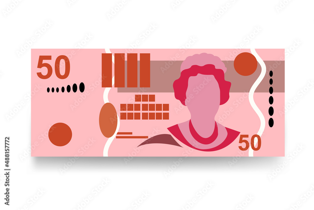 Fiji Dollar Vector Illustration. Fiji money set bundle banknotes. Paper ...