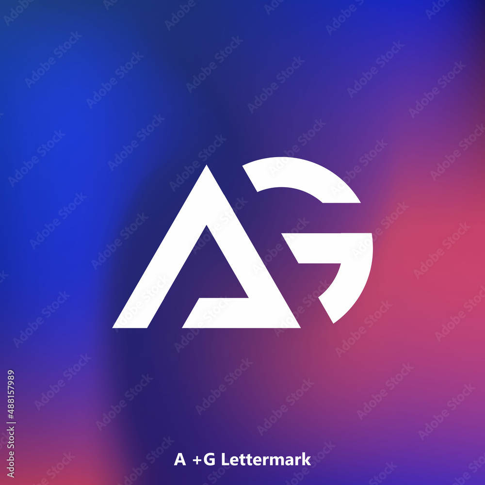 AG Initial Lettermark Logo Stock Vector | Adobe Stock