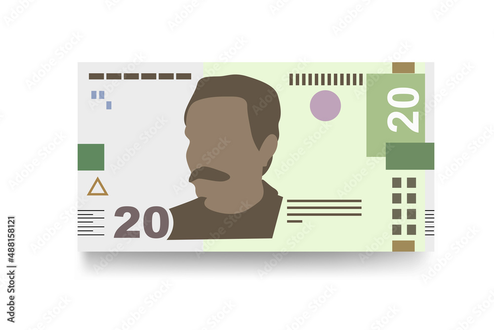 Ukrainian Hryvnia Vector Illustration. Ukraine money set bundle ...