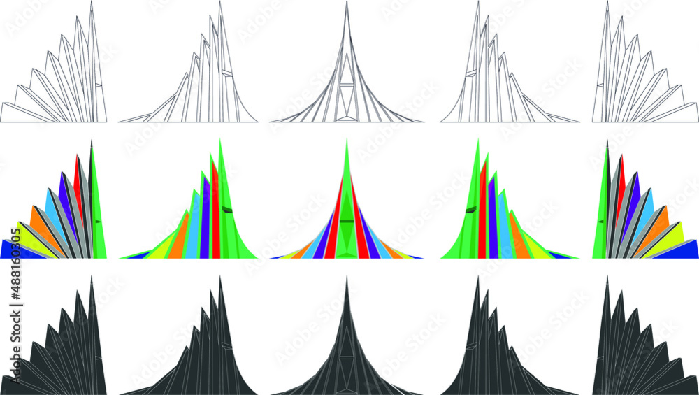 Sriti Shoudho icon set. The National Martyrs Monument of Bangladesh was ...