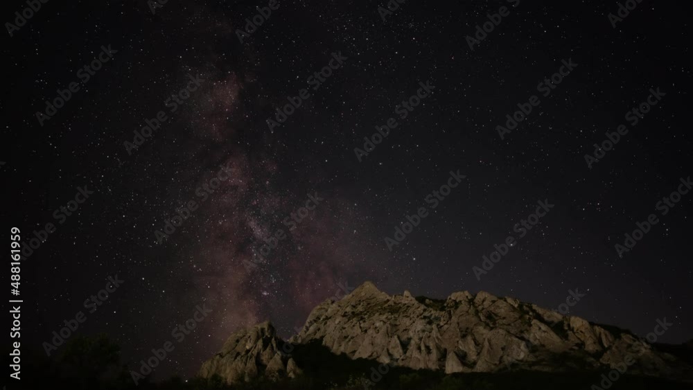 Planet earth in night scene with night city lights from space. Animated ...