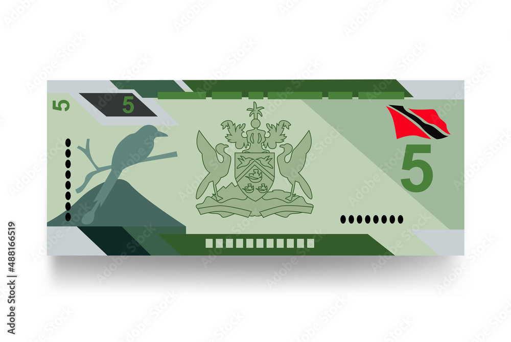 Trinidad and Tobago dollar Vector Illustration. Trinidad and Tobago ...