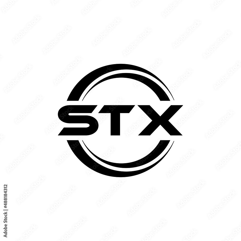 STX letter logo design with white background in illustrator, vector ...
