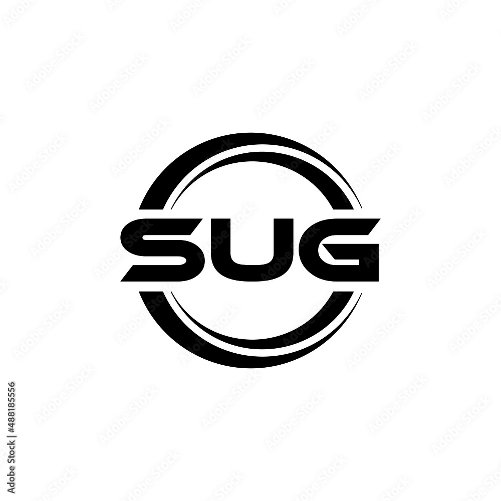 SUG letter logo design with white background in illustrator, vector ...