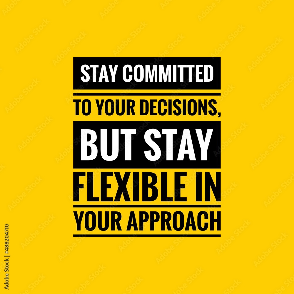 Motivational, inspirational quotes. commitment quote with modern ...