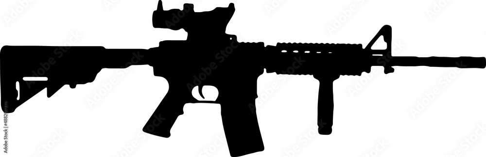 m4 carbine EPS, m4 carbine Silhouette, m4 carbine Vector, m4 carbine ...