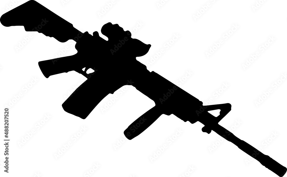 m4 carbine EPS, m4 carbine Silhouette, m4 carbine Vector, m4 carbine ...