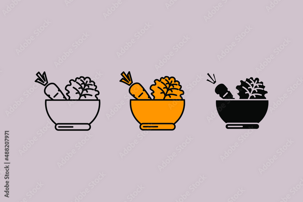 dietary fiber icons symbol vector elements for infographic web Stock ...