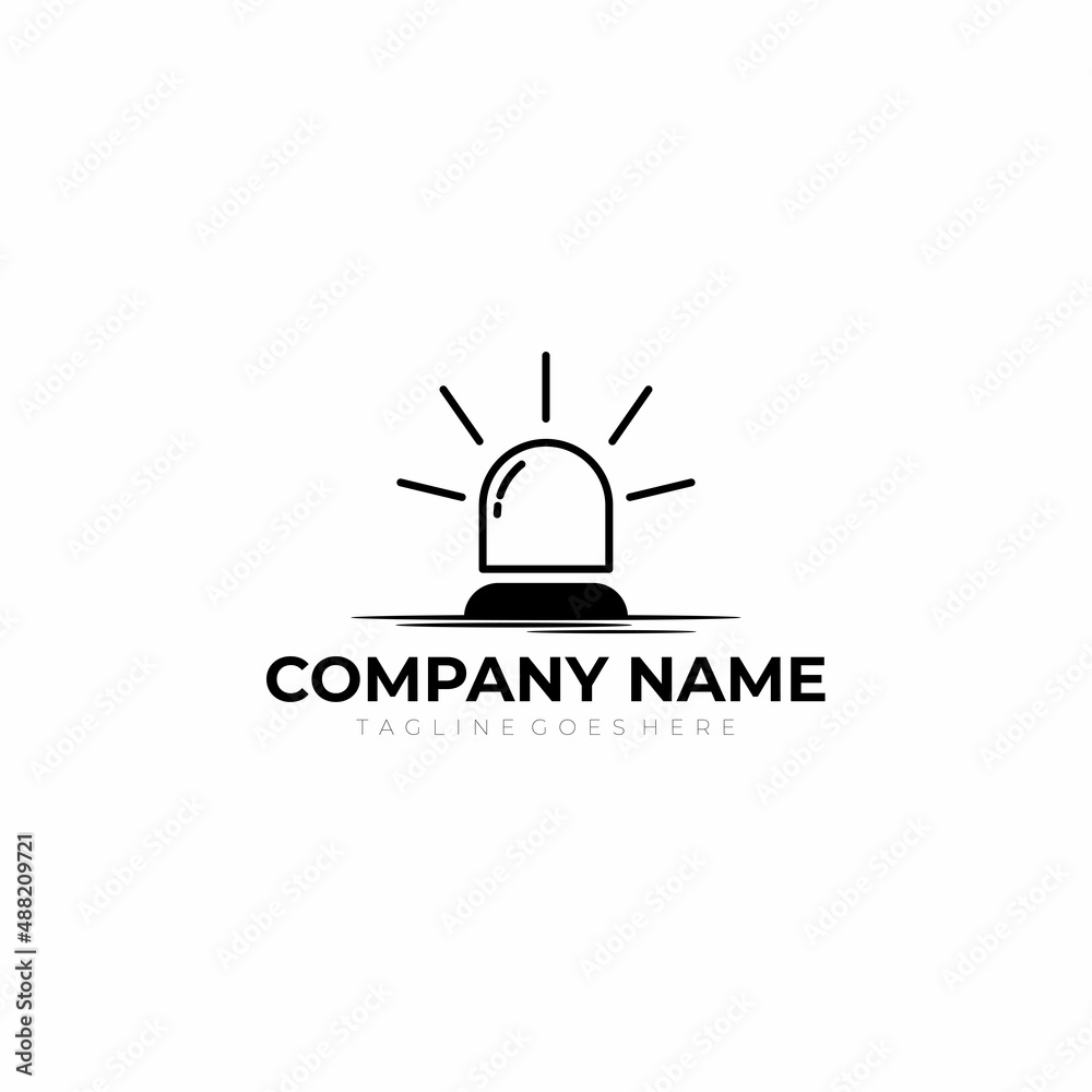 Siren logo design inspiration. Vector Illustration Stock Vector | Adobe ...