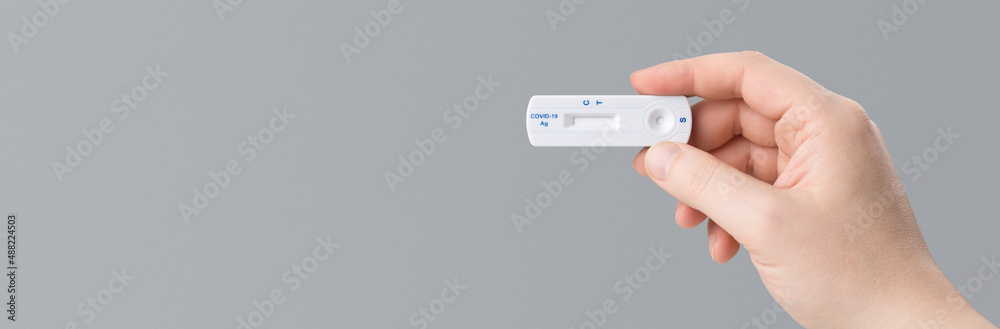 Corona virus antigen fast test. Lab card kit test for COVID-19. Stock ...