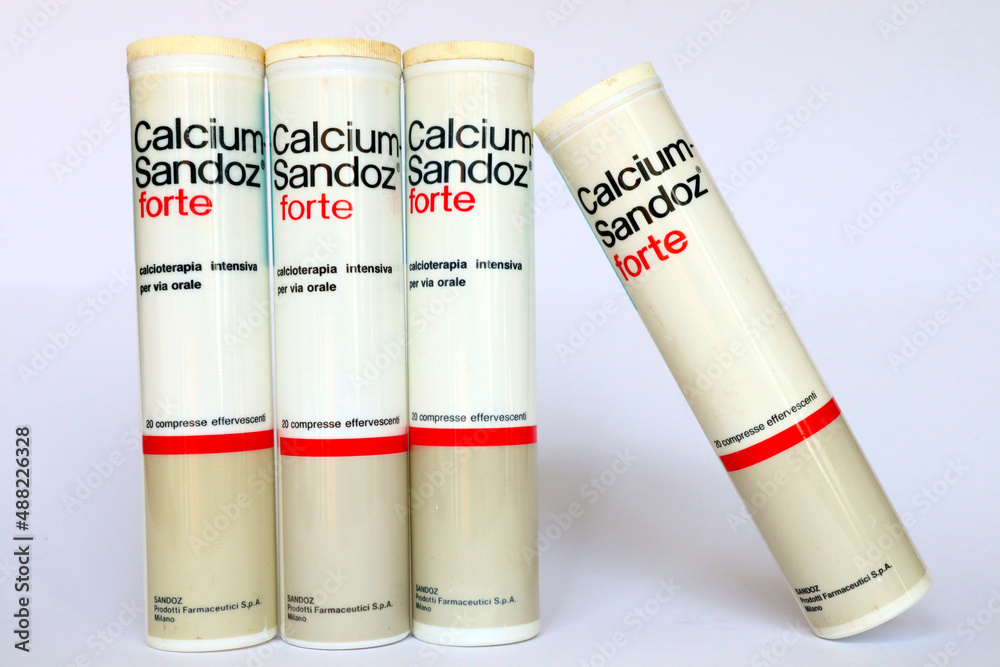 Vintage 1984 CALCIUM-SANDOZ effervescent tablets medicine for the ...