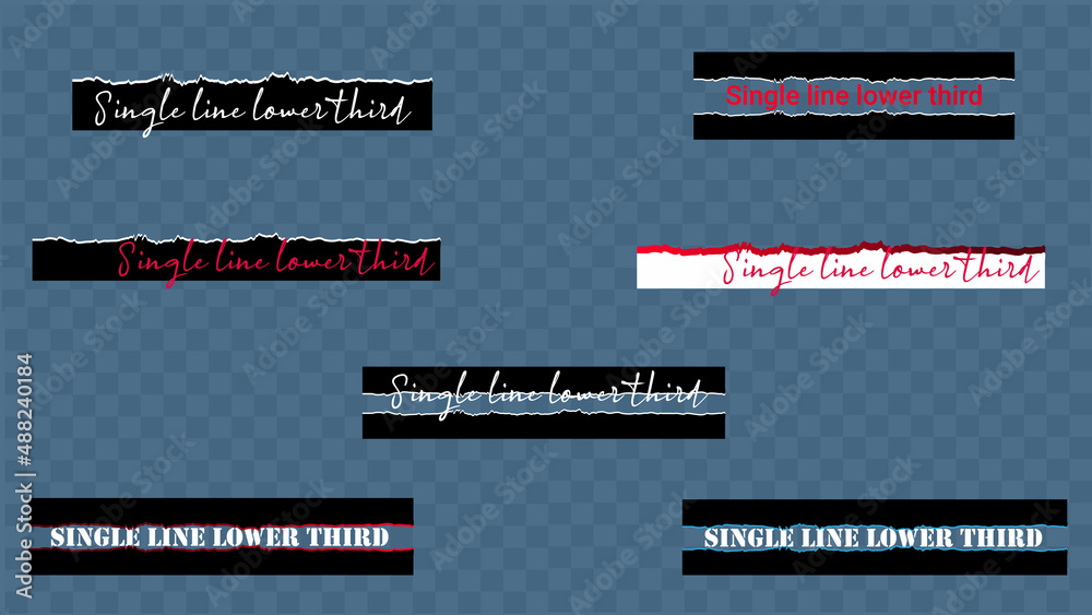 Unique lower third set.Modern title design for videos Stock Vector ...