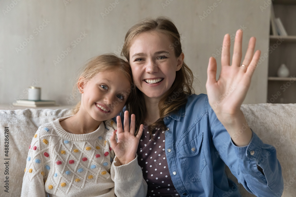 Kids Waving Hello To Each Other