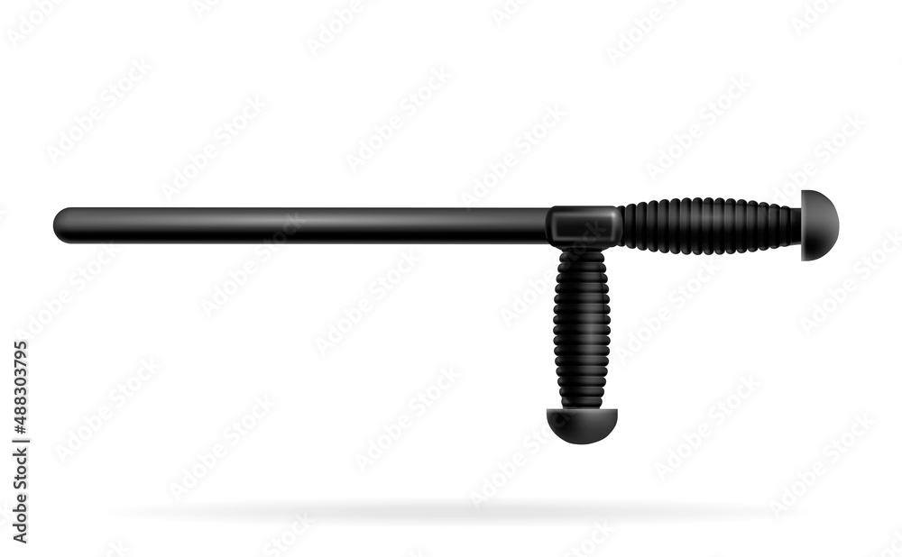 Police bat. Ammunition for police officers, safety rubber baton ...