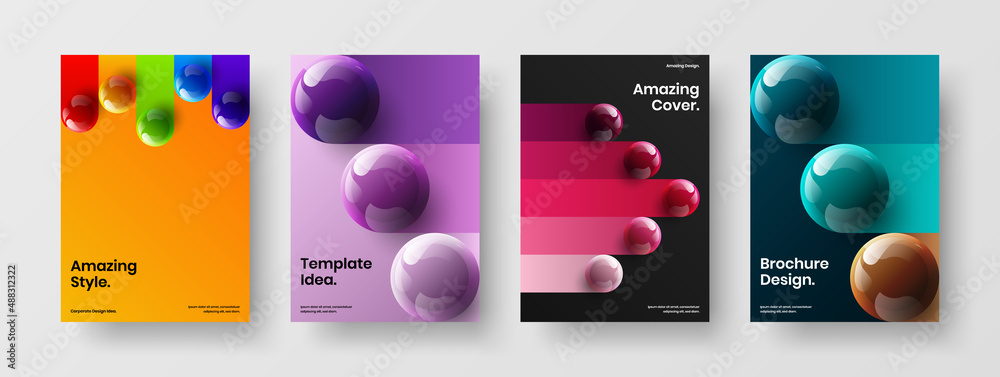 Premium company cover A4 vector design layout collection. Bright ...