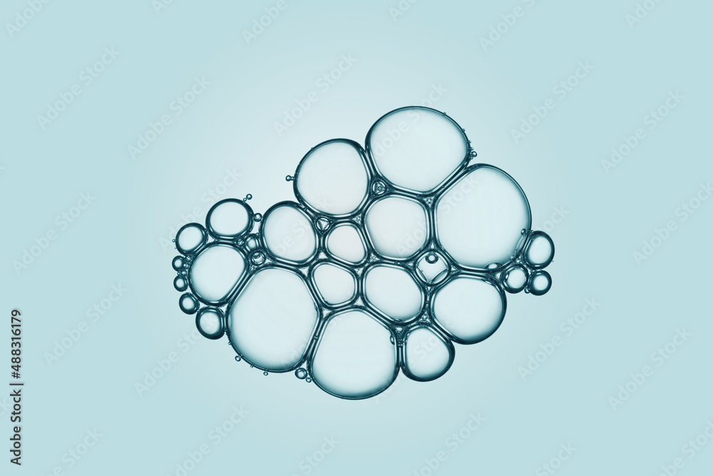 Cell, molecule concept. Air bubbles group macro representing abstract ...