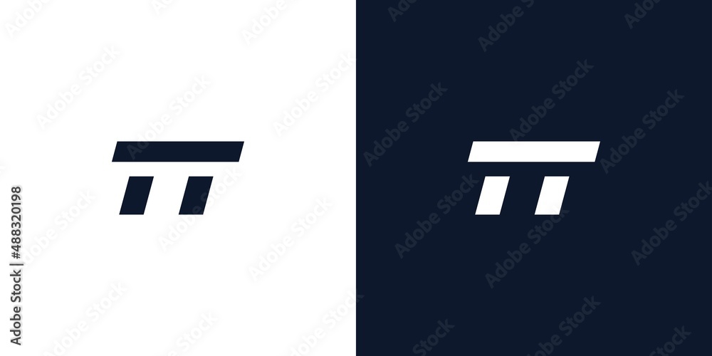 Modern and unique TT letter initial logo design Stock Vector | Adobe Stock