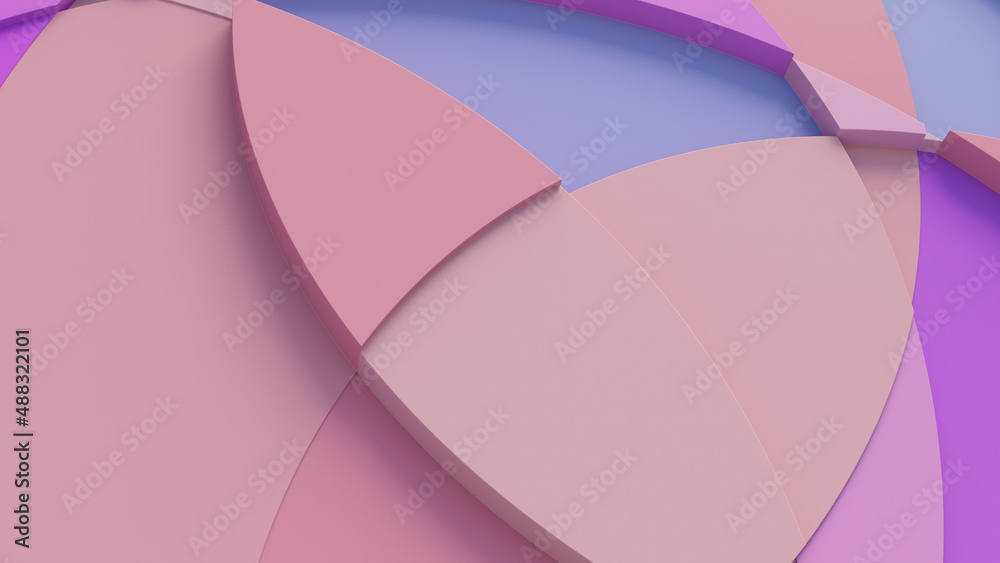 Pastel Colored Tech Background with a Geometric 3D Structure. Clean ...
