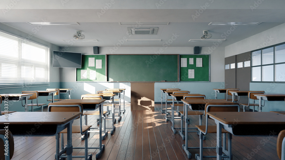 Korea empty Classroom rendered image Stock Illustration | Adobe Stock Korea empty Classroom rendered image Stock Illustration | Adobe Stock