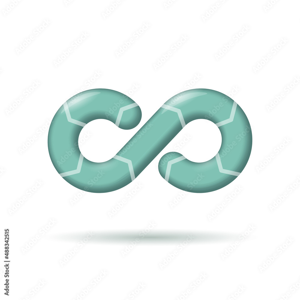 3D Devops software development operations infinity symbol. Realistic ... 3D Devops software development operations infinity symbol. Realistic ...