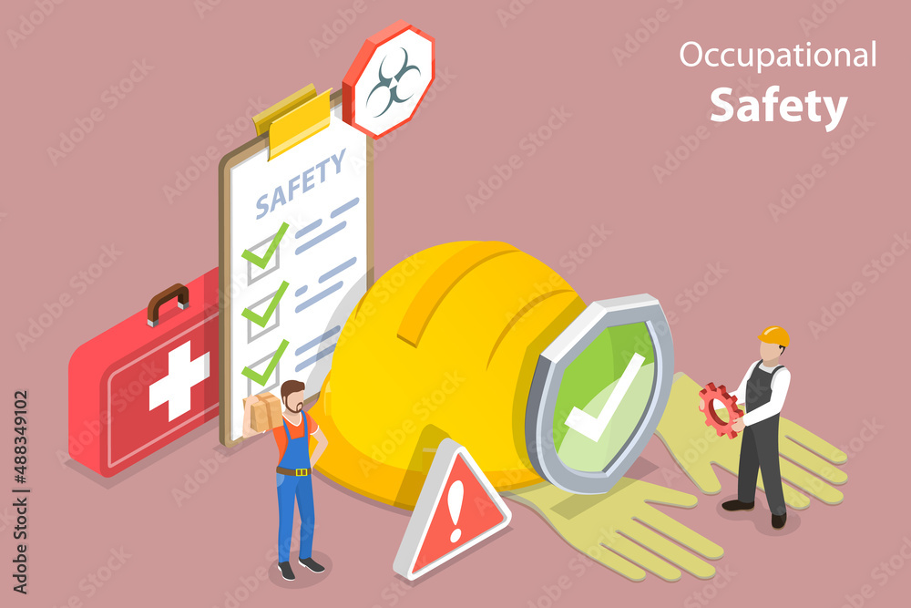 3D Isometric Flat Vector Conceptual Illustration of Occupational Safety ... 3D Isometric Flat Vector Conceptual Illustration of Occupational Safety ...