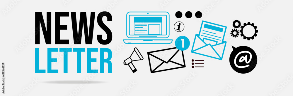 Newsletter banner - Illustrations and title for digital article Stock ...
