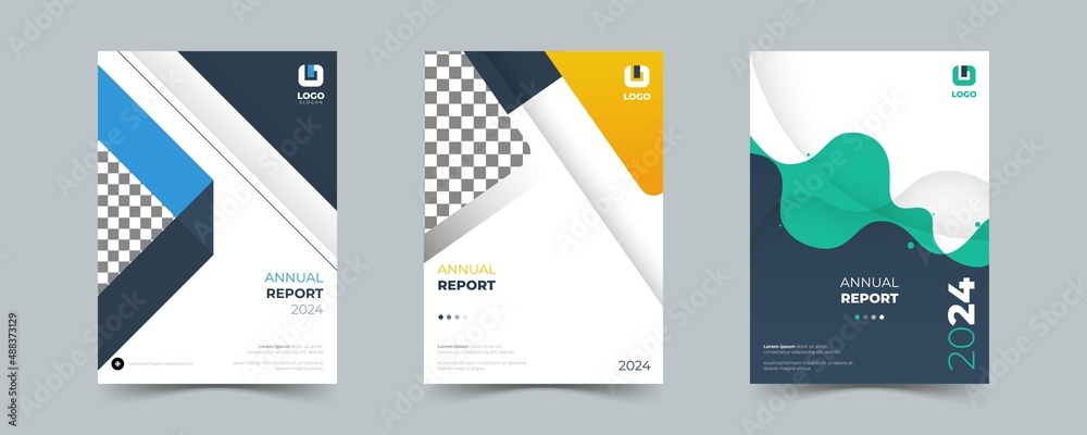 annual report cover template design set 01 Stock Vector | Adobe Stock
