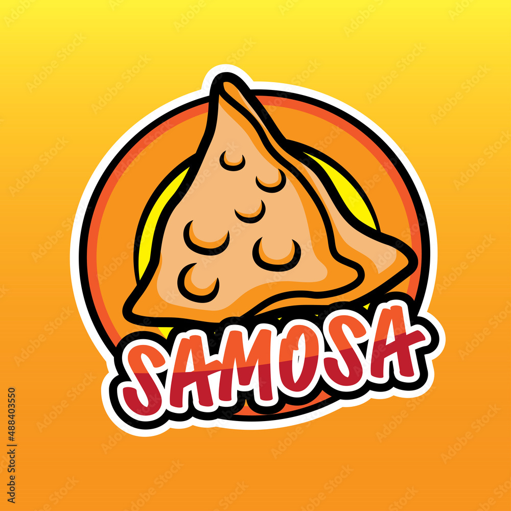 Samosa Mascot Vector Logo Design Stock Vector | Adobe Stock