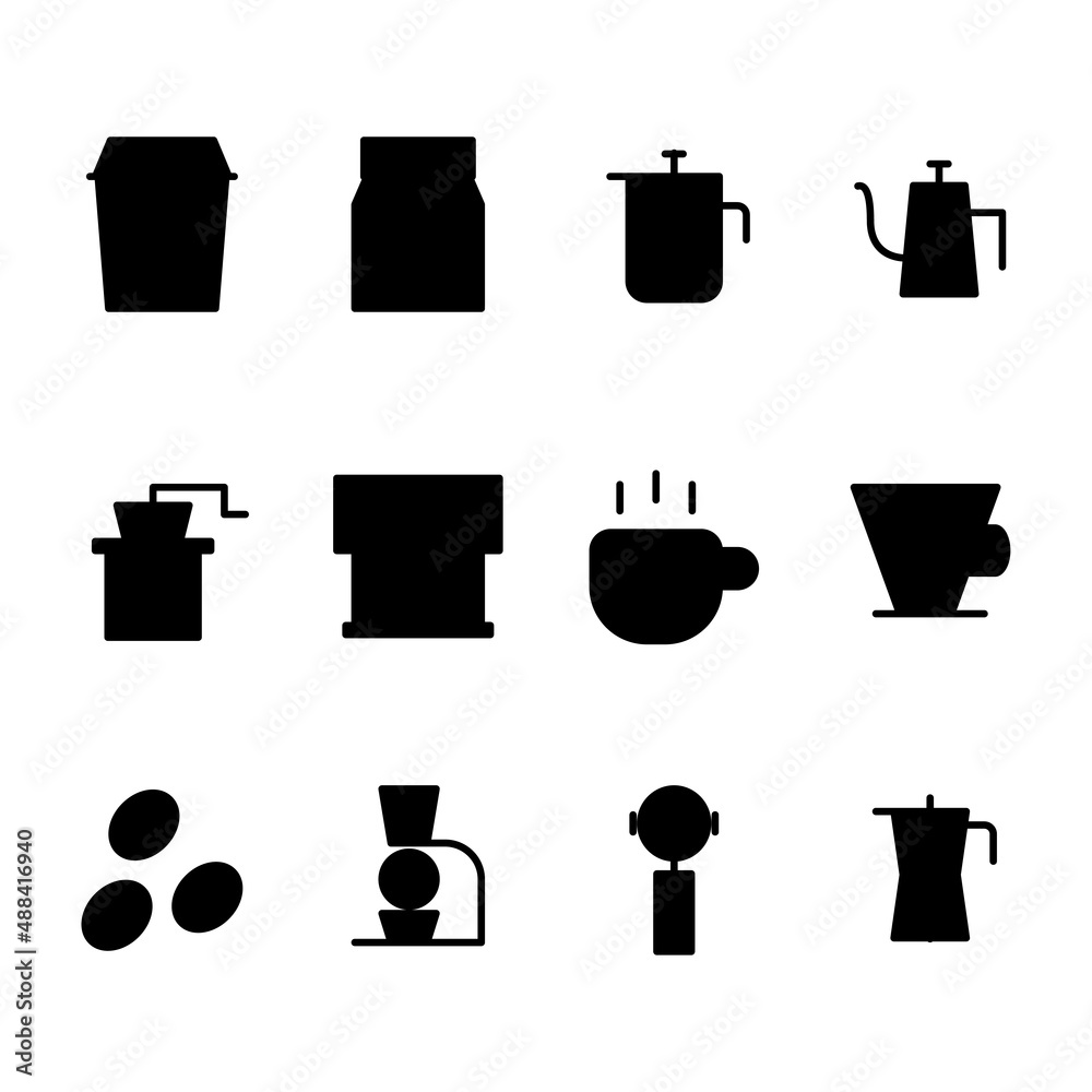 Pictogrammes et icones café Stock Vector | Adobe Stock