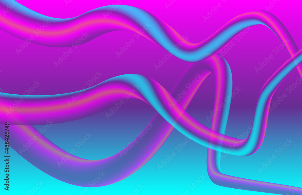 Abstracto de color azul, rosa y morado synth style Stock Illustration ...