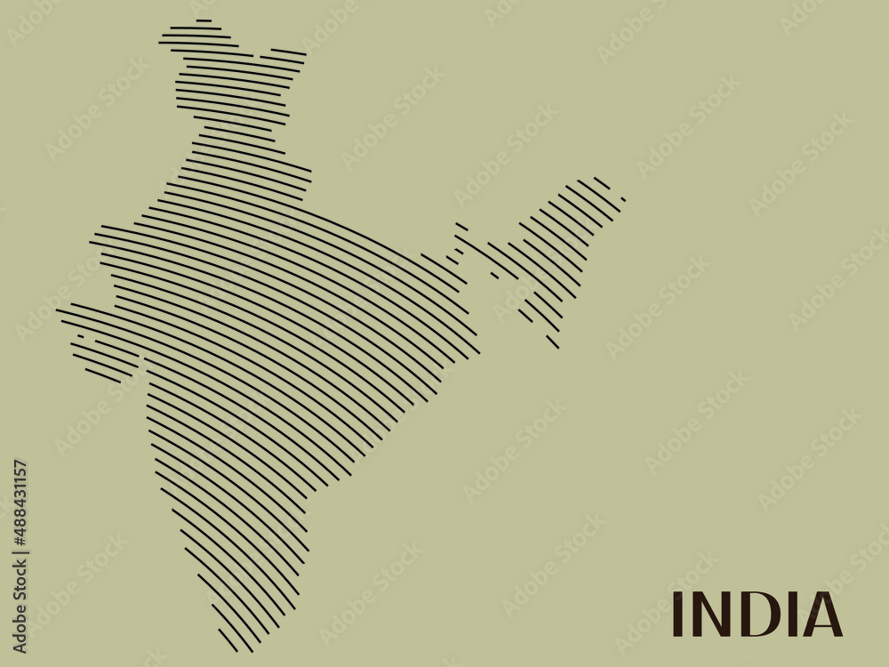 india map made with fingerprint vector , cartography Stock Vector ...
