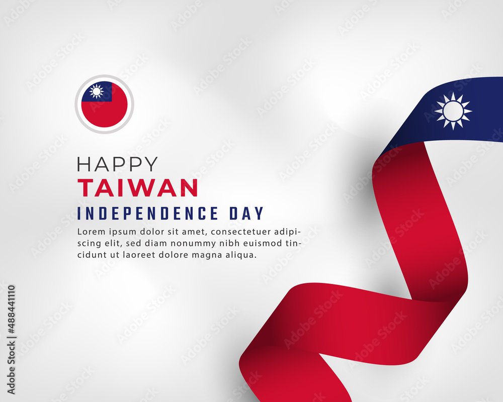 Happy Taiwan National Day October 10th Celebration Vector Design ...