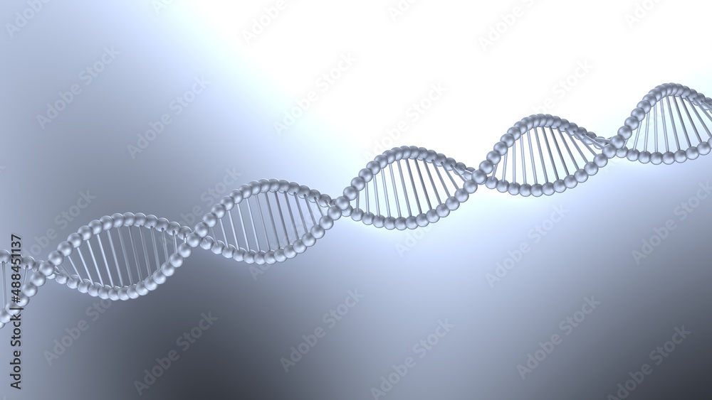 Science Molecular Silver DNA Model Structure under silver light ...