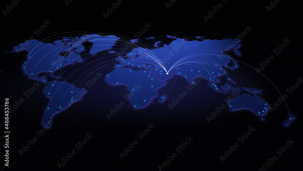 Global connectivity from Dubai to other major cities around the world ...