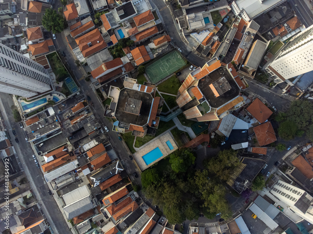 how big is this metropole, aerial view, drone megalopole São Paulo ...