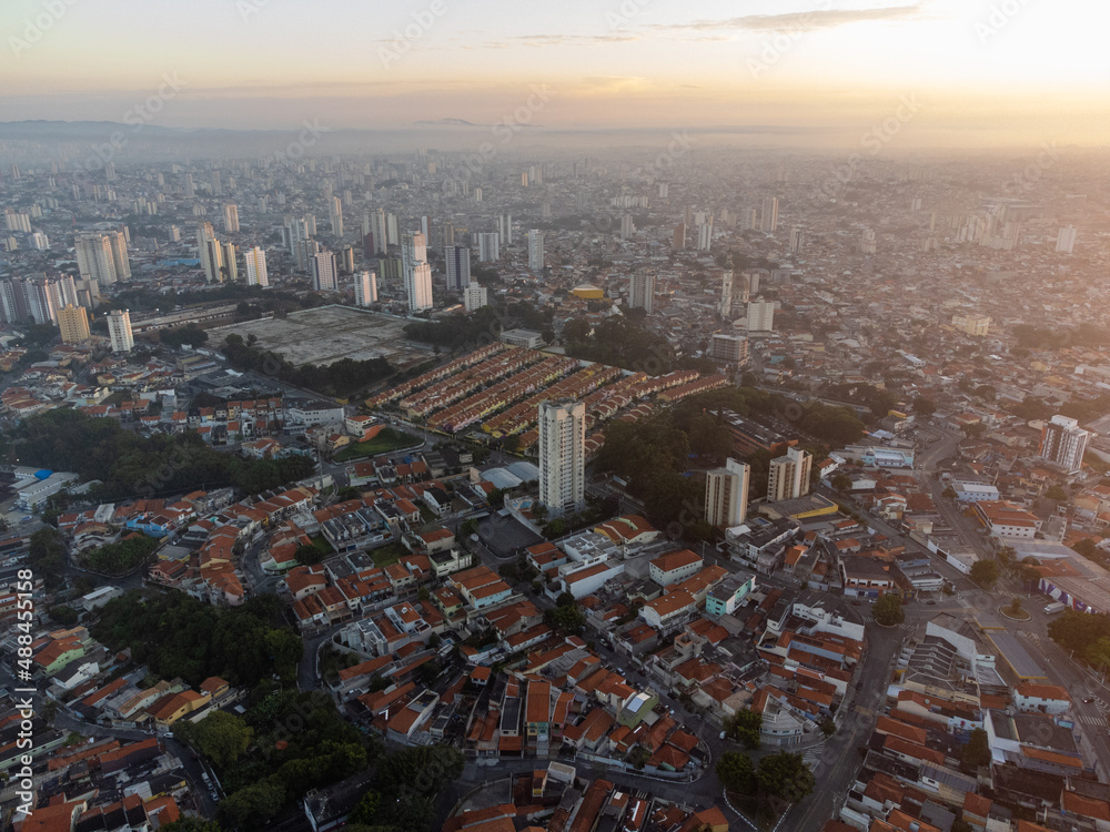 how big is this metropole, aerial view, drone megalopole São Paulo ...