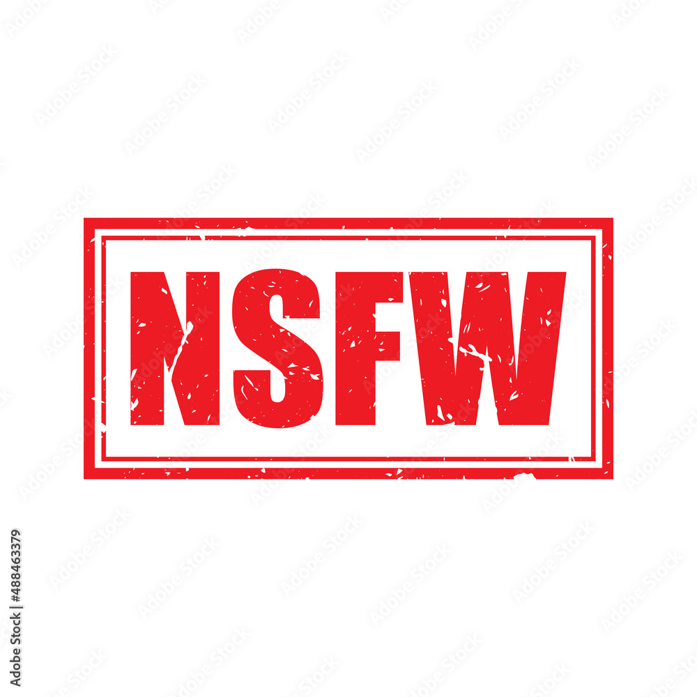 Vector Isolated NSFW Sign on White Background Stock Vector | Adobe Stock
