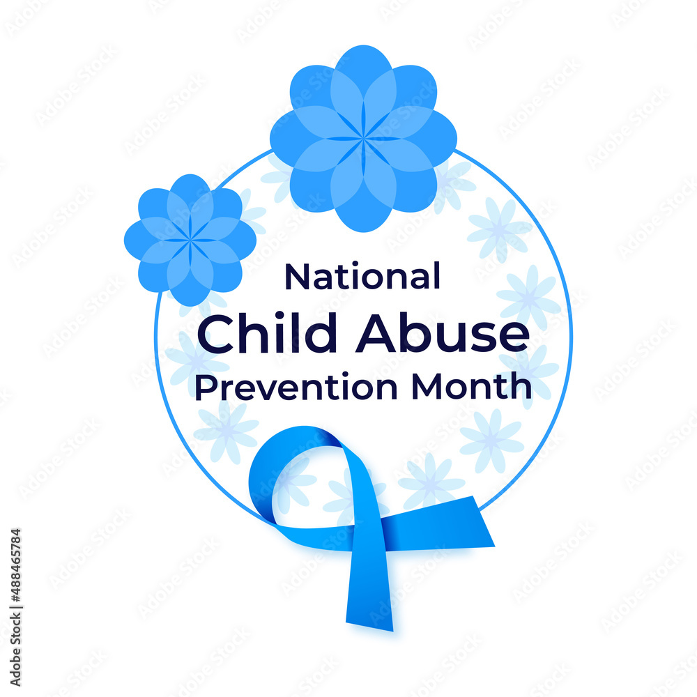 Vektorová grafika „Child Abuse Prevention Month in April for Children ...