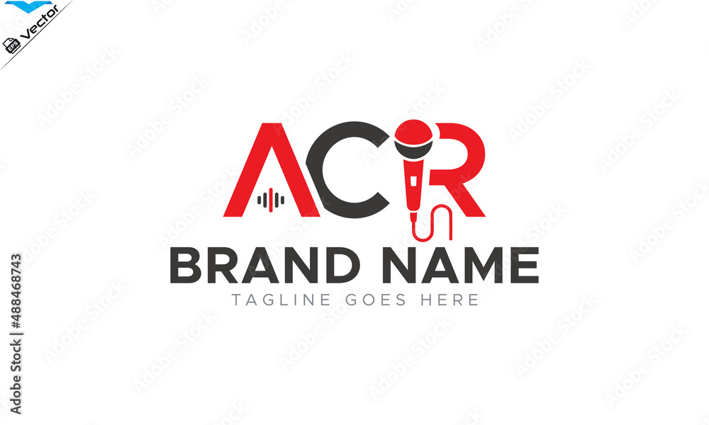 Letter ACR Podcast logo perfect for recording studio logo Stock Vector ...