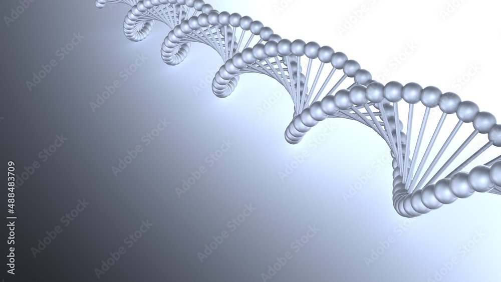 Science Molecular Silver DNA Model Structure under silver light ...