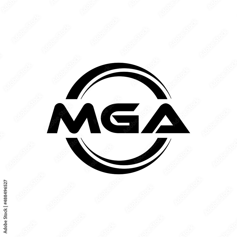 MGA letter logo design with white background in illustrator, vector ...