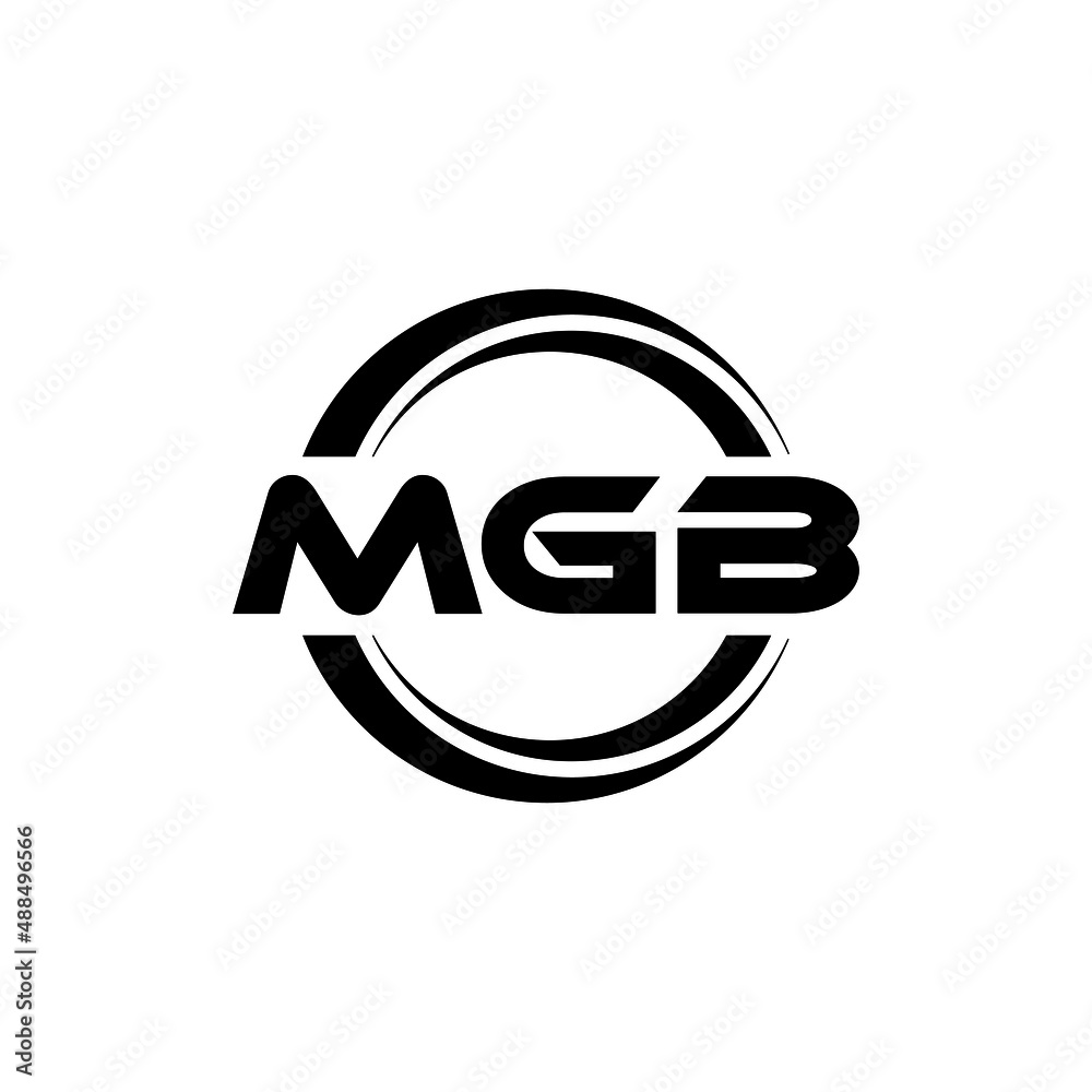 MGB letter logo design with white background in illustrator, vector ...