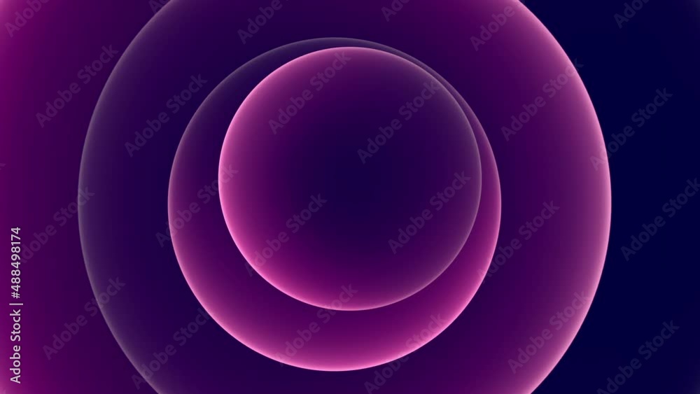 Abstract classy and luxurious neon light circle loop background in pink ...