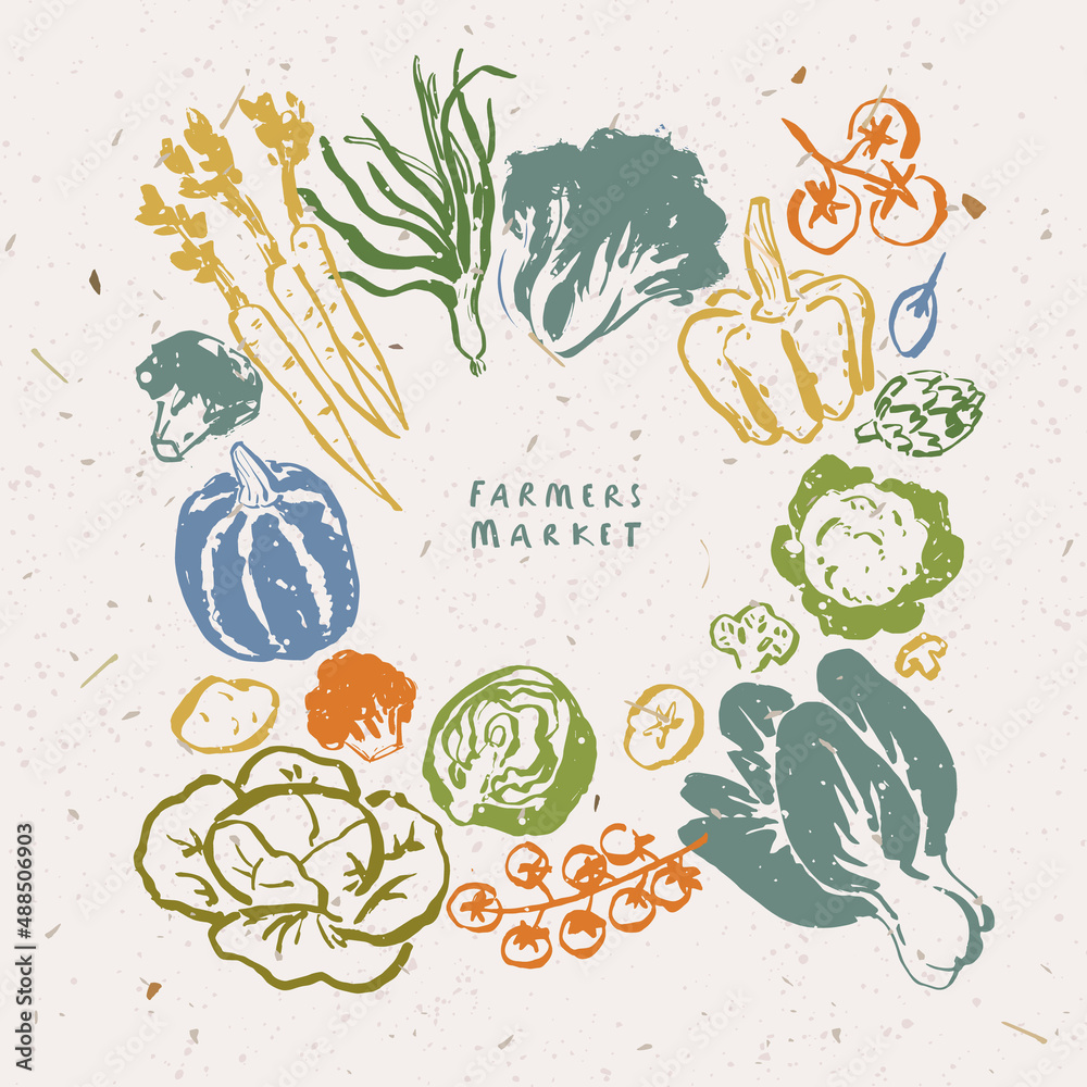 Drawing of vegetables, hand drawn doodle illustration for cook book ...