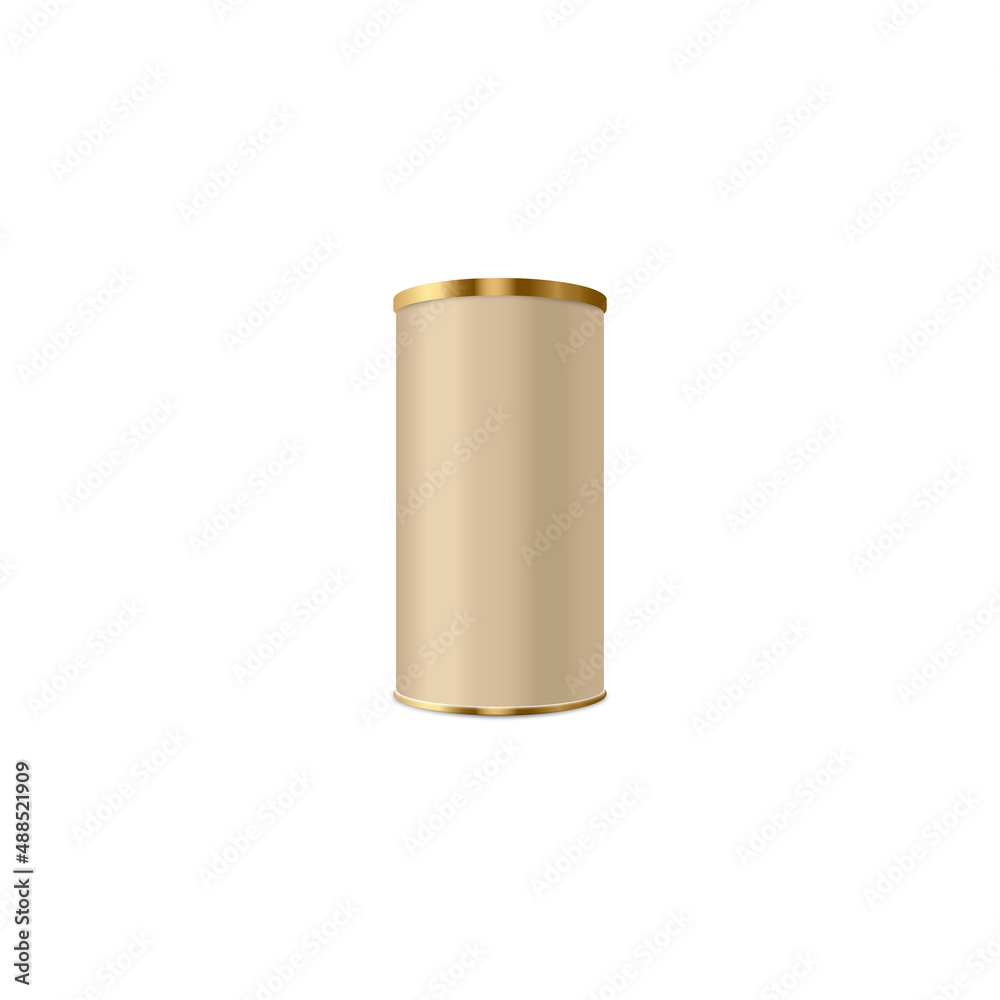 Round tube package mockup in realistic 3d style, vector illustration ...