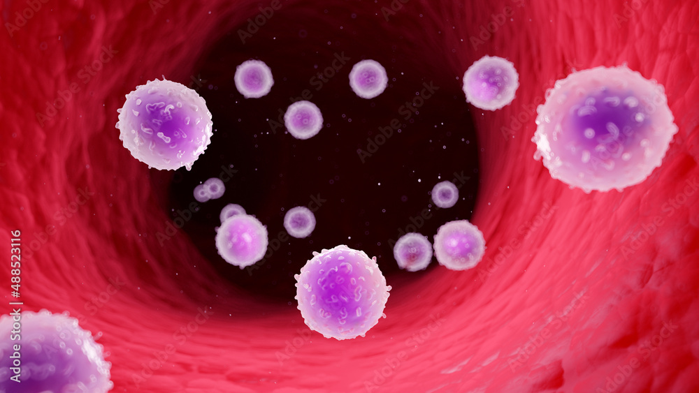3d rendered illustration of white blood cells Stock Illustration ...